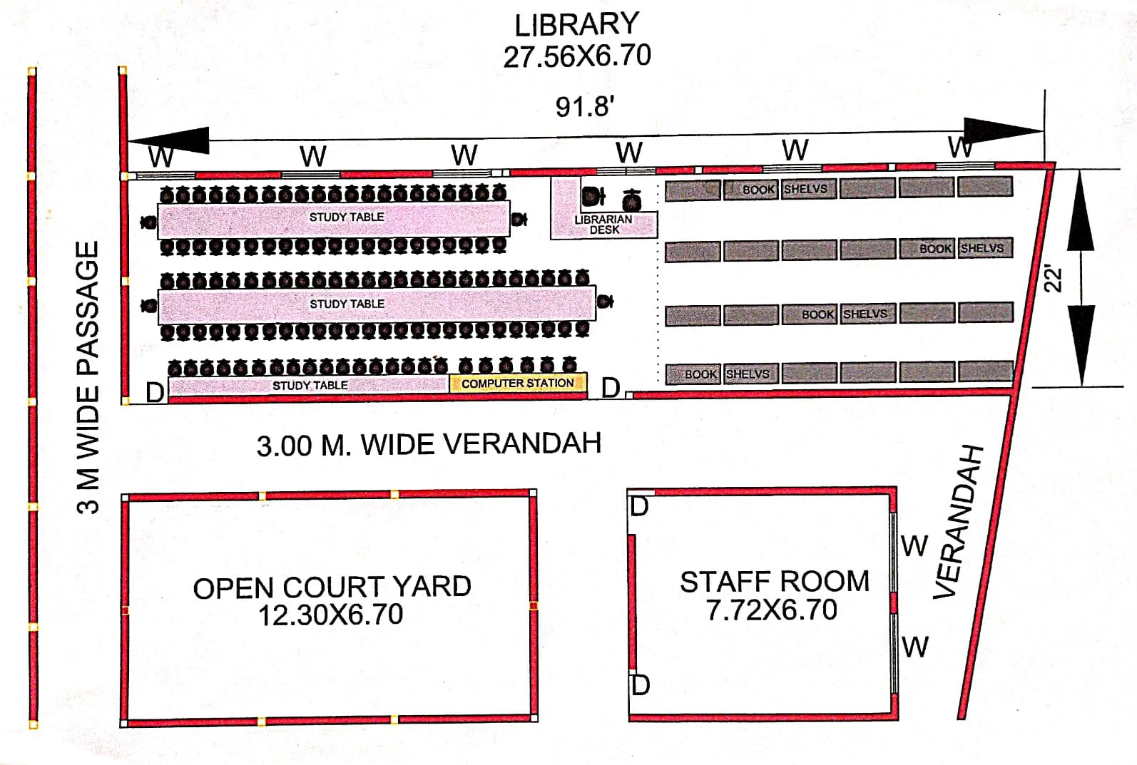 LIBRARY MAP – shri madhav college of education and technology